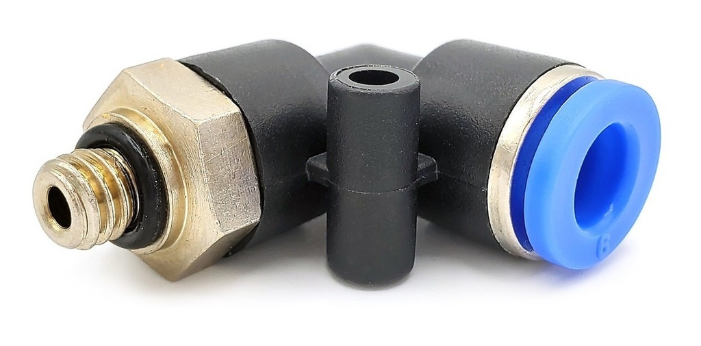 10 Pz De Conector/racor Rápido Neumático Codo M6 X 6mm | Instrutek